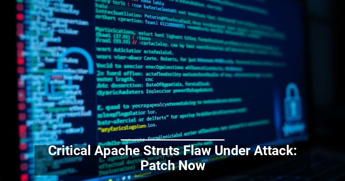 Critical Apache Struts Flaw Under Attack: Patch Now | Computer Breakthrough