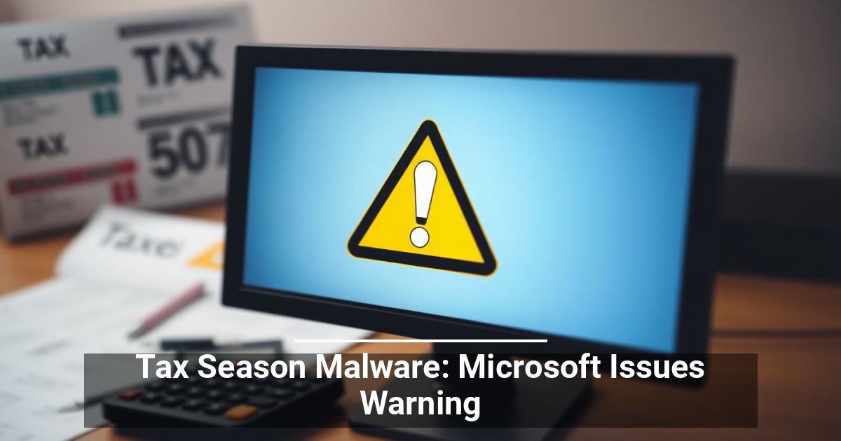 Tax Season Malware: Microsoft Issues Warning | Computer Breakthrough